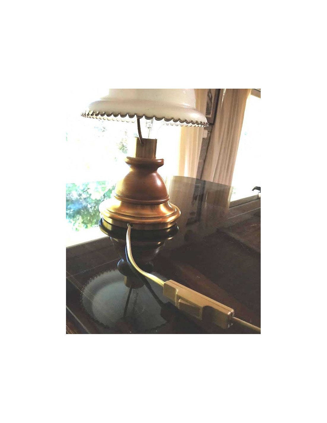 QUINQUÉ - LAMPARA NAVIERA DE MESA SIGLO XX, ART NOUVEAU